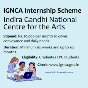 IGNCA Internship Scheme - AdmissionsOn