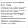 DRDO DIAT MTech MSc PHD Courses 2025, Eligibility, Process